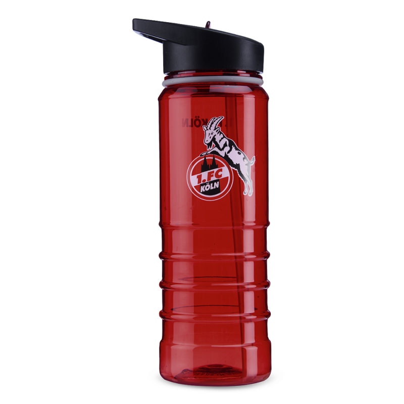 1. FC Köln Trinkflasche Sport rot transparent Flasche 0.75 l Bottle - NewFanCorner